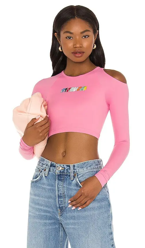 Fiorucci Long Sleeve Cut Away Top