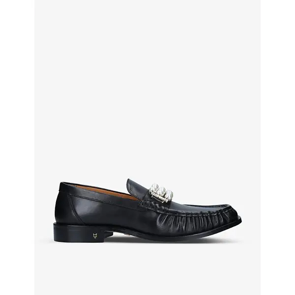 Naked Wolfe Casino Faux Pearl-Embellished Leather Loafers 8  display picture 1