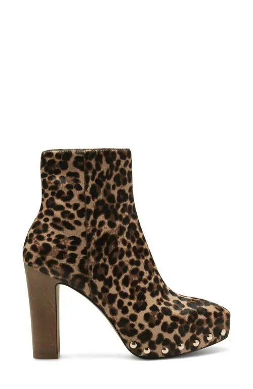 Vince Camuto Nevvina Leopard Print Genuine Calf Hair Bootie