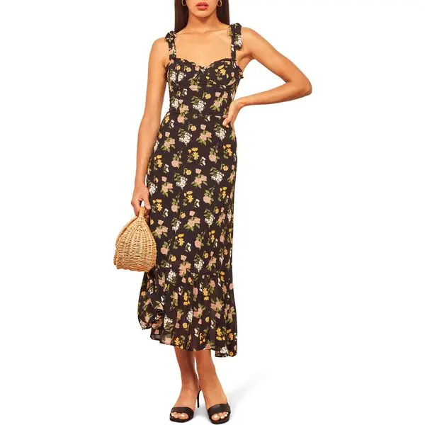 REFORMATION Nikita Floral Midi Dress - Sylvie