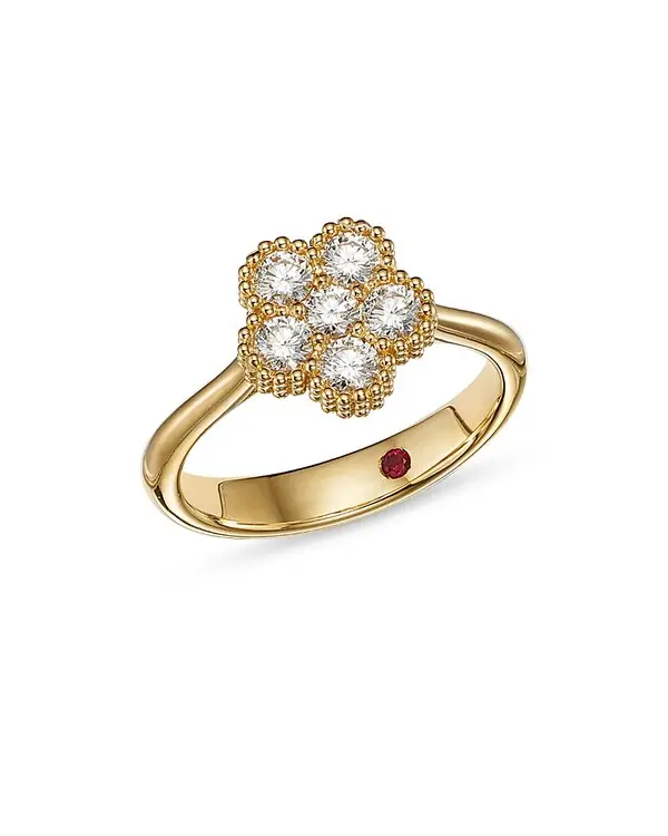 Roberto Coin 18k Yellow Diamond Daisy Ring - Gold