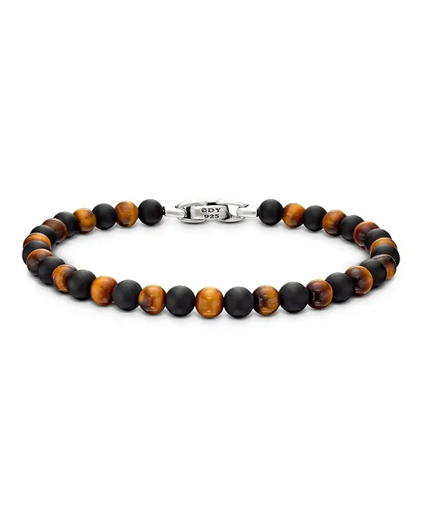 David Yurman Spiritual Bead Bracelet With Onyx And Tiger's Eye - Black