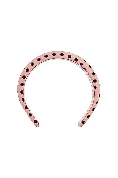 Miu Miu Polka Dot Headband In Pink