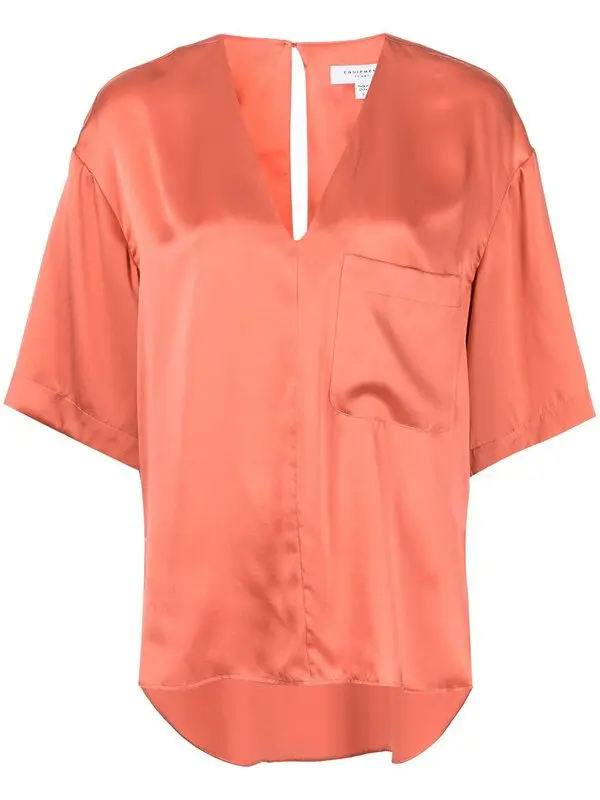 Equipment Akilah Silk Blouse - Orange