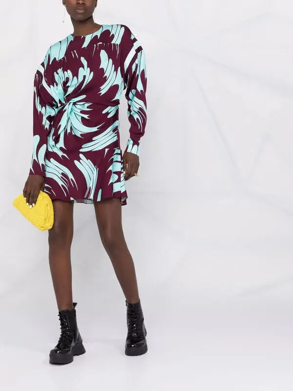 Stella McCartney Abstract Print Gathered Dress