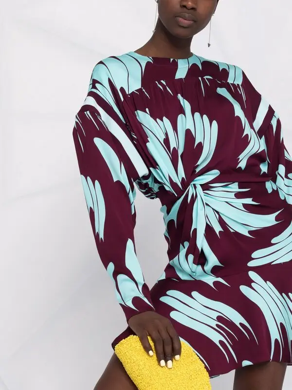 Stella McCartney Abstract Print Gathered Dress