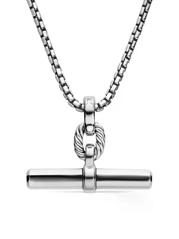 David Yurman Sterling Lexington Barrel Pendant