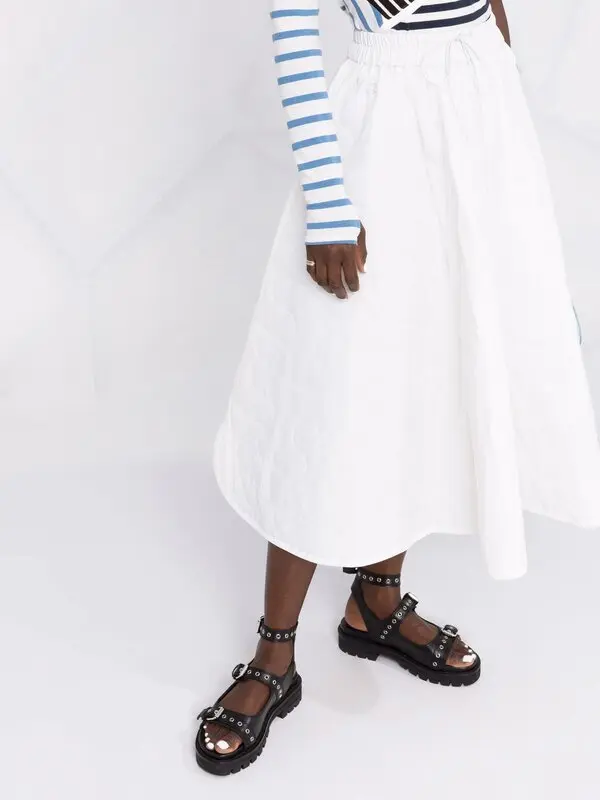 Y3 Asymmetric-hem Midi Skirt