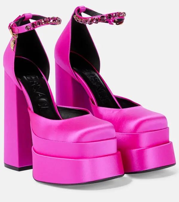Versace Medusa Aevitas Platform Pumps - Pink