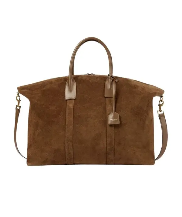 Saint Laurent Giant Suede Duffel Bag - Brown