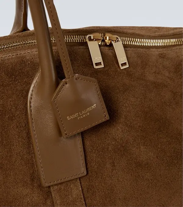 Saint Laurent Giant Suede Duffel Bag - Brown
