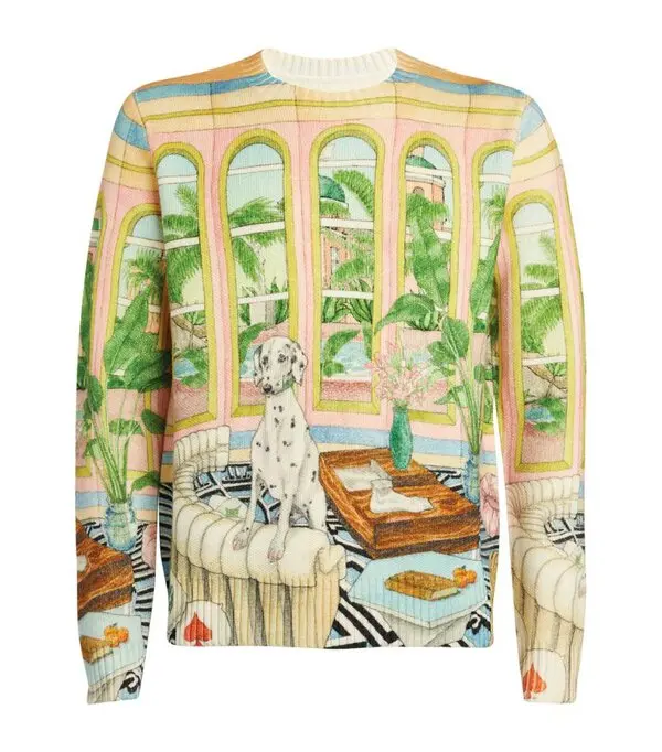 Casablanca Dalmatian Print Sweater