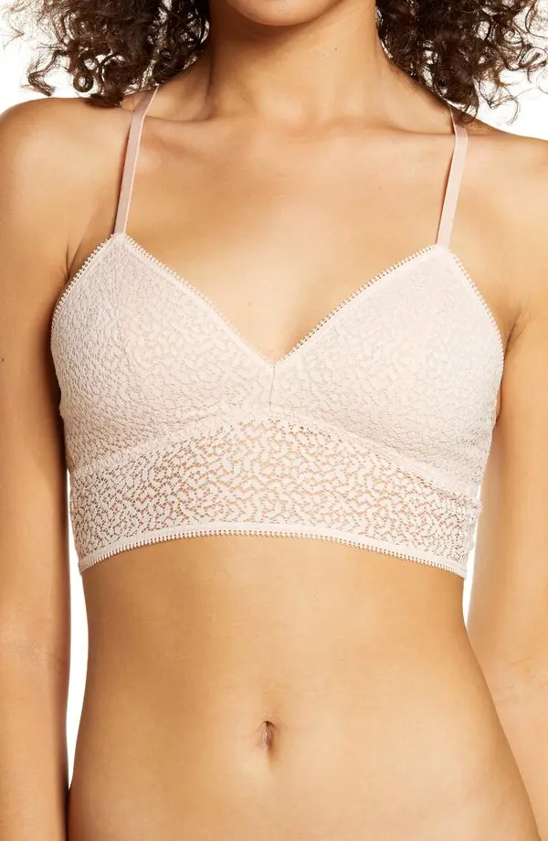 Dkny Modern Lace Longline Bralette - Q77/rose W