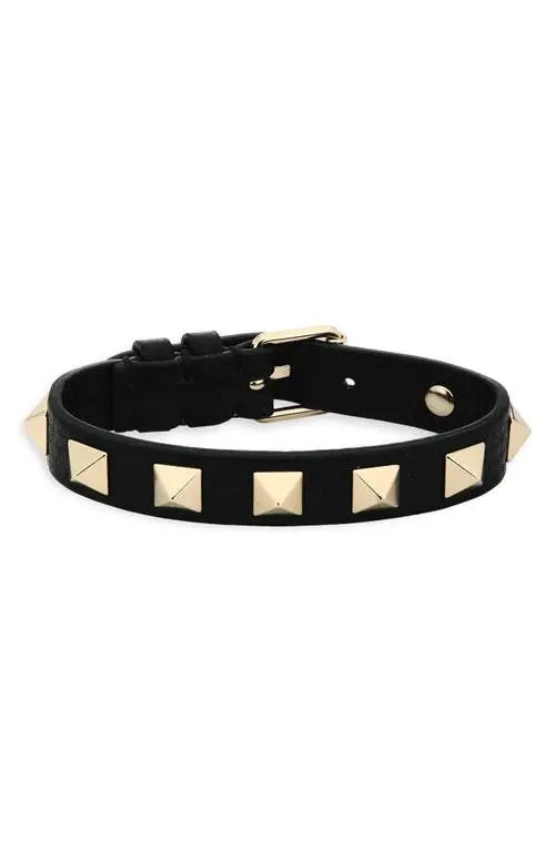 Valentino Garavani Rockstud Leather Bracelet - Black