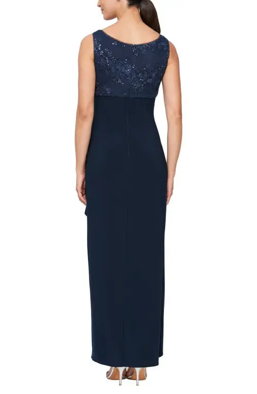 Alex Evenings Embroidered Empire Gown With Jacket
