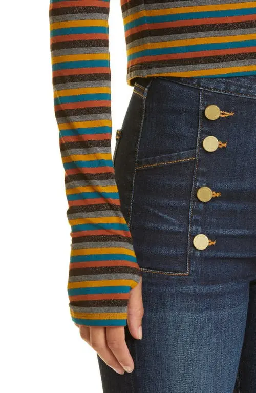 Ramy Brook Jordan Stripe V-neck Cardigan