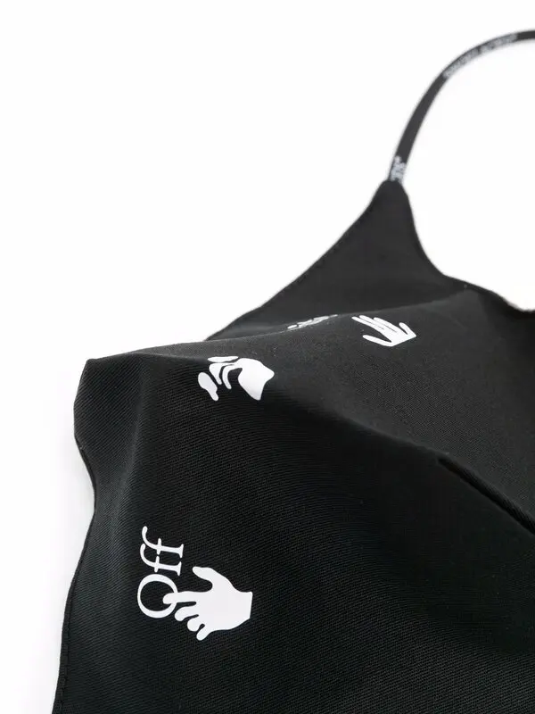 Off-White Swimm Logo-print Face Mask - Black