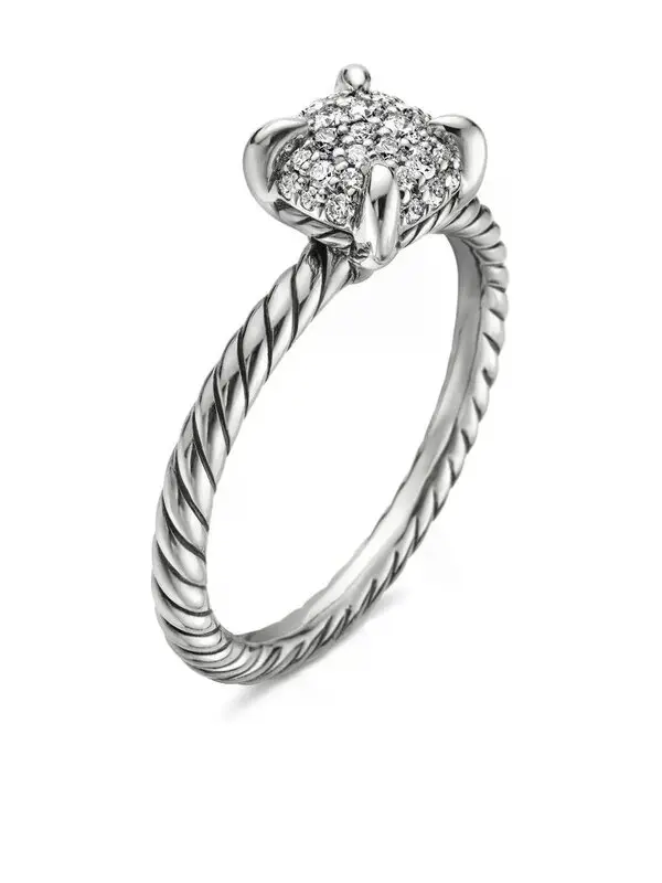 David Yurman Sterling Petite Chatelaine Diamond Ring