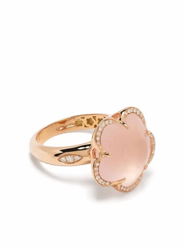 Pasquale Bruni 18kt Rose Gold Bon Ton Quartz And Diamond Ring - Pink