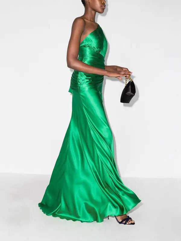 green dresses for a wedding Sage Green Chiffon Bridesmaid Dress A-Line Floor-Length main image 0