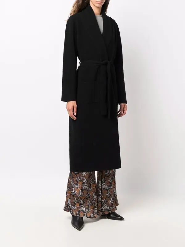 ROBERTO COLLINA Belted-waist Merino Coat
