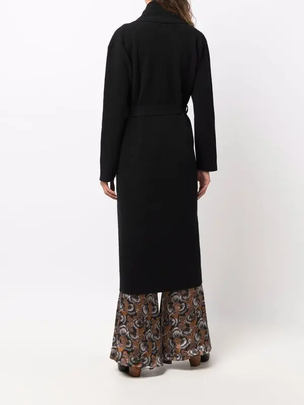 ROBERTO COLLINA Belted-waist Merino Coat