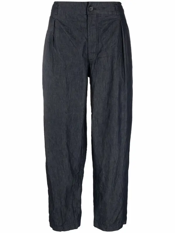 Comme Des Garçons Crinkled Wide Leg Trousers