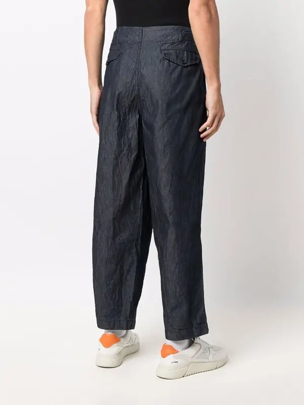 Comme Des Garçons Crinkled Wide Leg Trousers