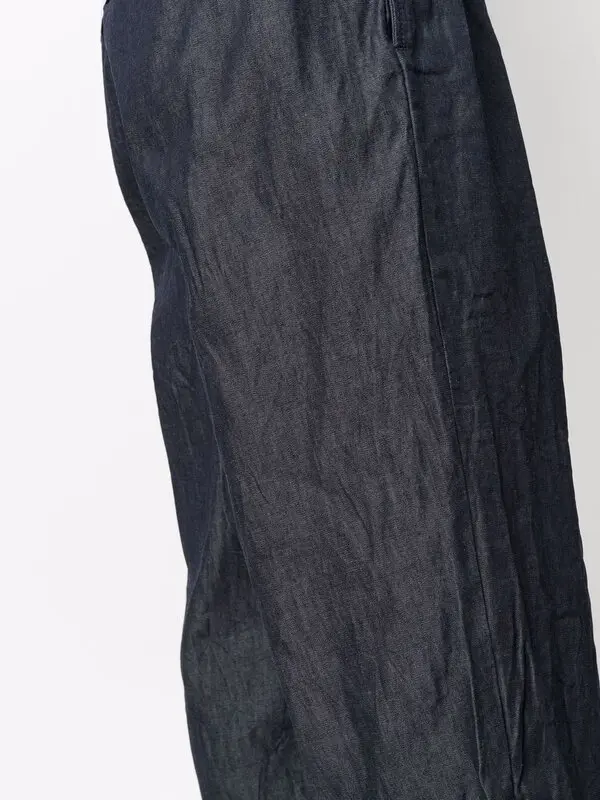 Comme Des Garçons Crinkled Wide Leg Trousers