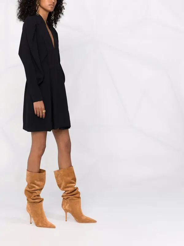 IRO PARIS Long Sleeve V-neck Shirt Dress