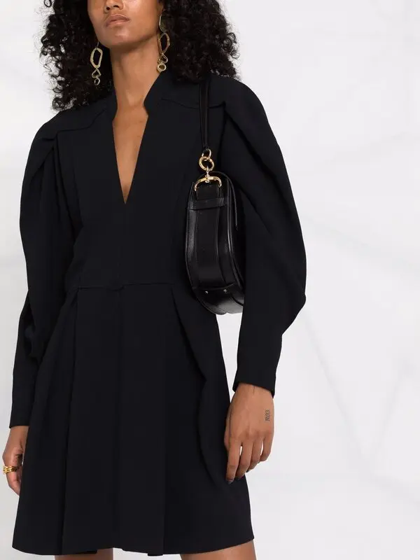 IRO PARIS Long Sleeve V-neck Shirt Dress