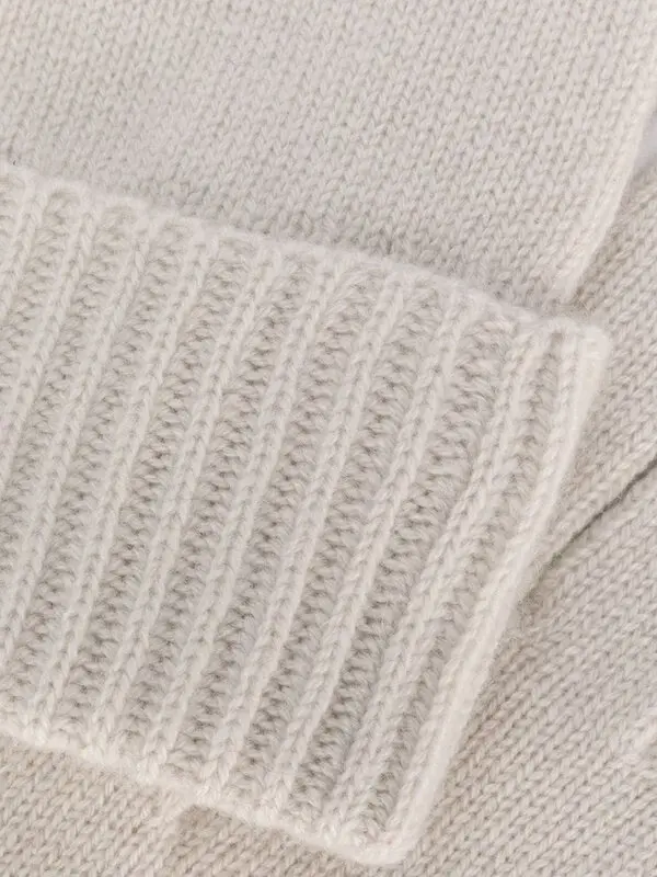 N.peal Ribbed Gloves - Neutrals