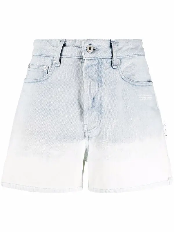 Off-White Gradient-effect Denim Shorts