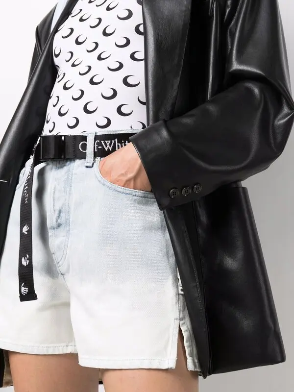 Off-White Gradient-effect Denim Shorts