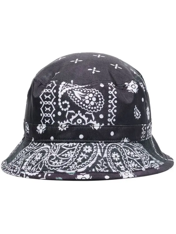Neighborhood Bandana-Print Bucket Hat In Black - 40% Off