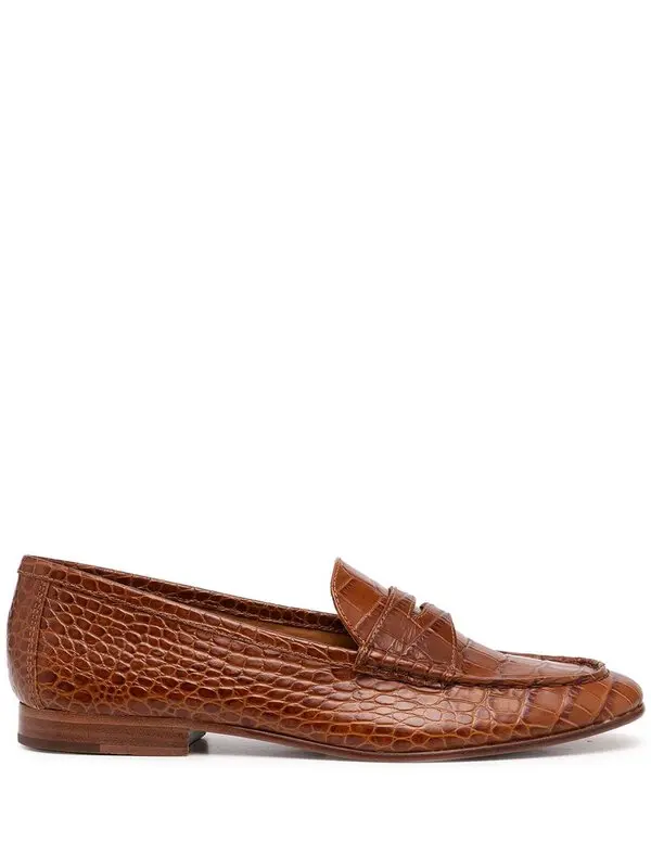 Ralph Lauren Croco-embossed Loafers