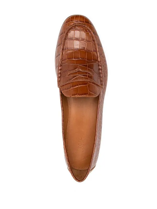 Ralph Lauren Croco-embossed Loafers