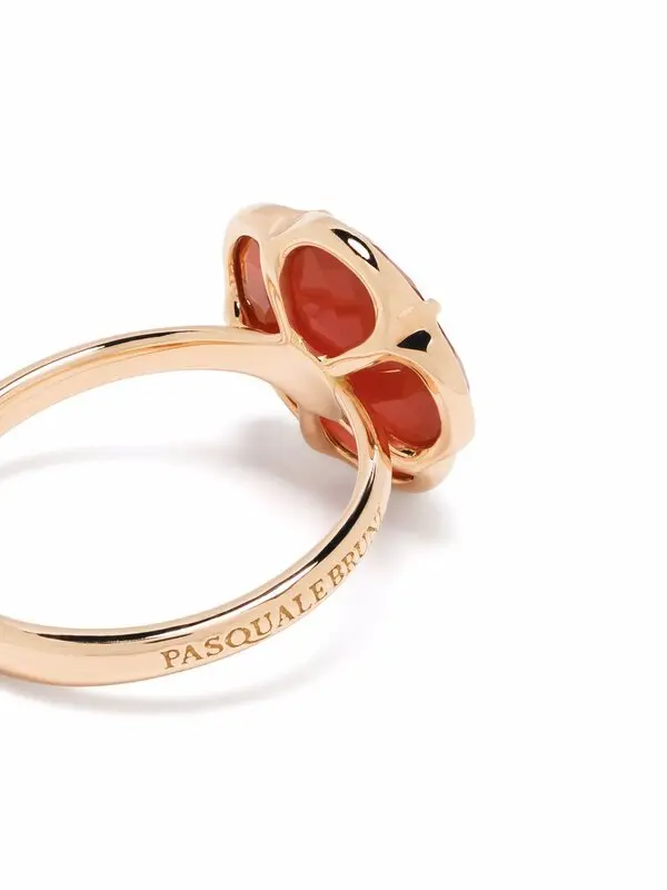 Pasquale Bruni 18kt Rose Gold Petit Joli Carnelian And Diamond Ring - Pink