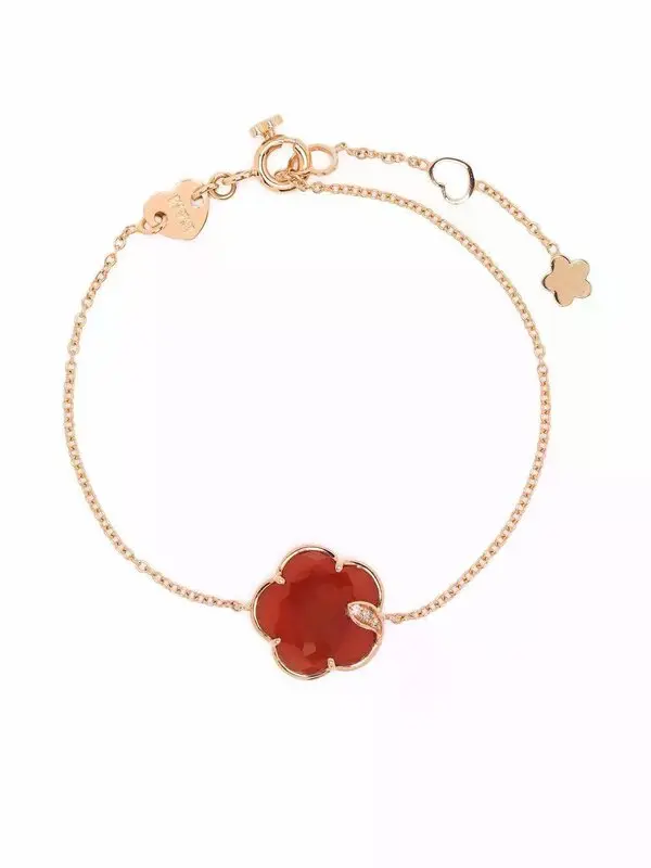 Pasquale Bruni 18kt Rose Gold Carnelian And Diamond Bracelet - Pink