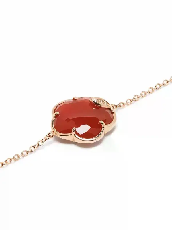 Pasquale Bruni 18kt Rose Gold Carnelian And Diamond Bracelet - Pink