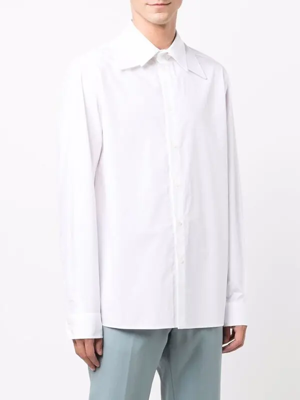 Valentino Garavani Spread-collar Cotton-poplin Shirt