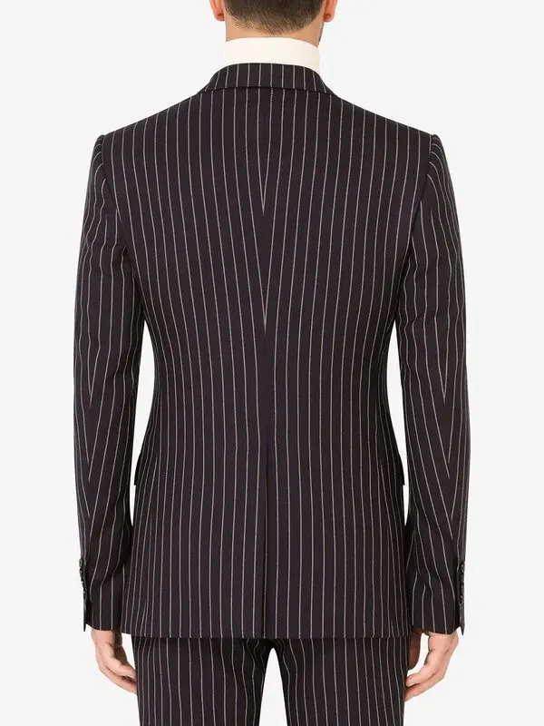 Dolce & Gabbana Double-breasted Pinstripe Blazer - Blue