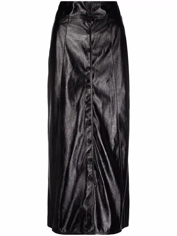 Isabel Marant Baxomili Faux Leather Midi Skirt