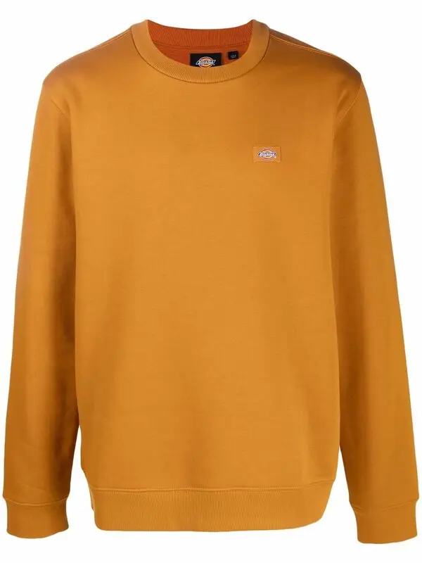 Dickies Logo-patch Crew-neck Sweatshirt - Brown