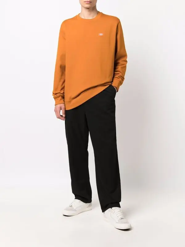 Dickies Logo-patch Crew-neck Sweatshirt - Brown