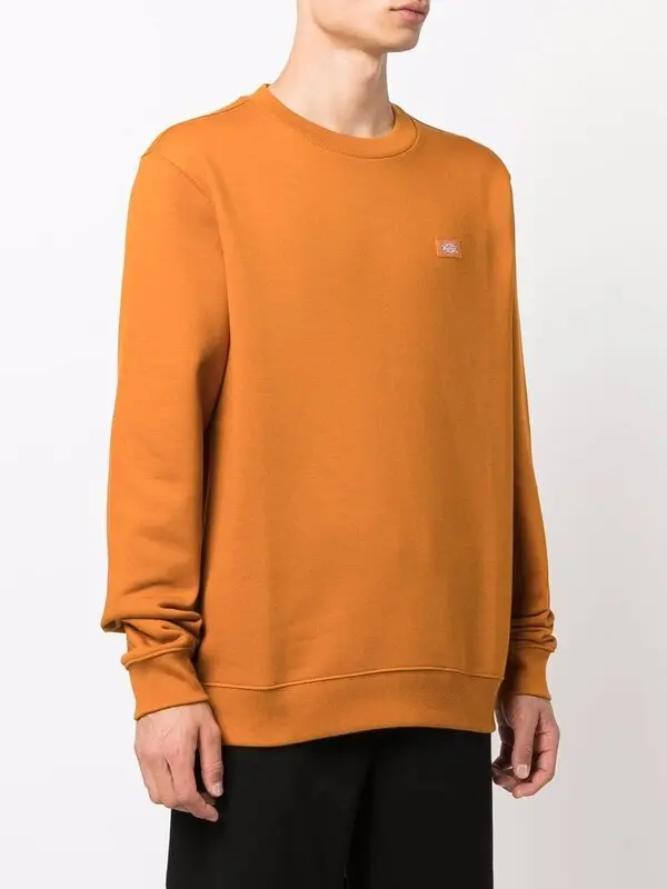 Dickies Logo-patch Crew-neck Sweatshirt - Brown