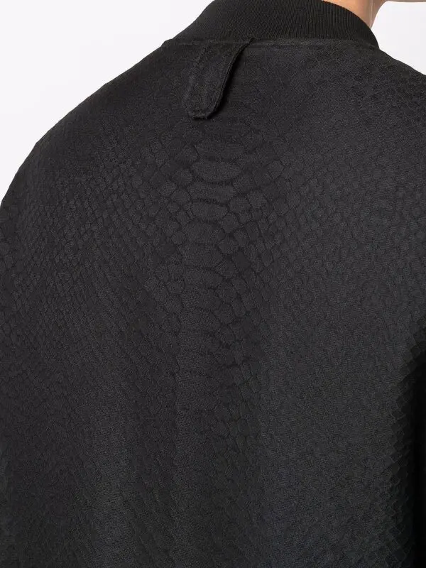 BILLIONAIRE Animalier-print Bomber Jacket - Black