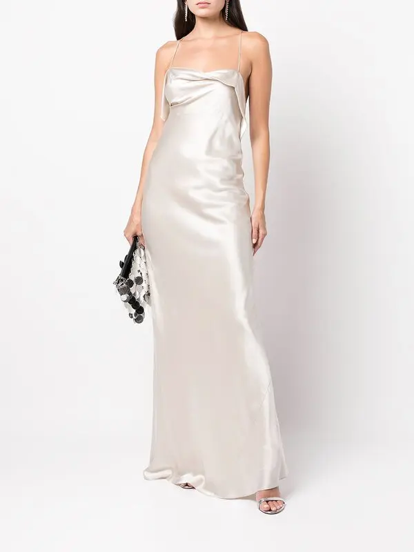 Michelle Mason Silk Gown - White