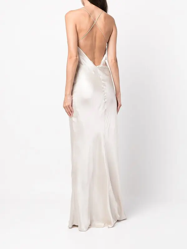 Michelle Mason Silk Gown - White
