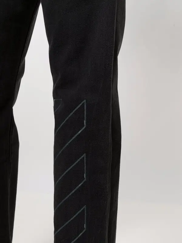 Off-White Diag Slim-fit Jeans - Black